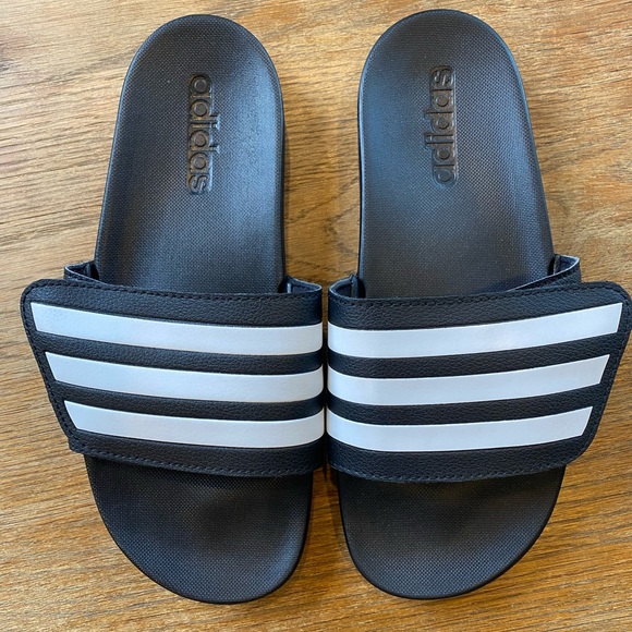 adidas | Shoes | Brand New Boys You Adidas Velcro Slides | Poshmark